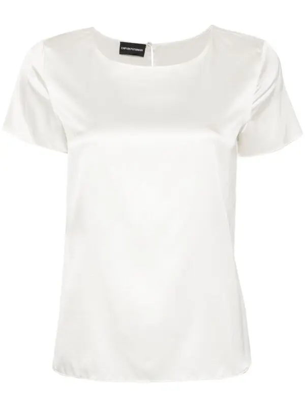 Emporio Armani Short Sleeve Blouse - White