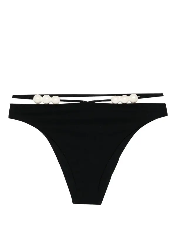 Magda Butrym Pearl-strap Bikini Bottom - Black