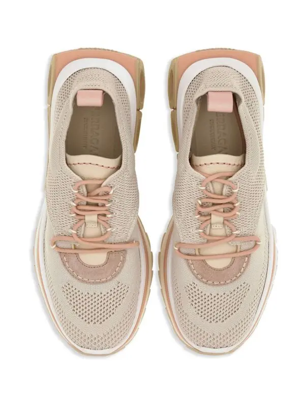 FERRAGAMO Gancini Panelled Sneakers - Grey