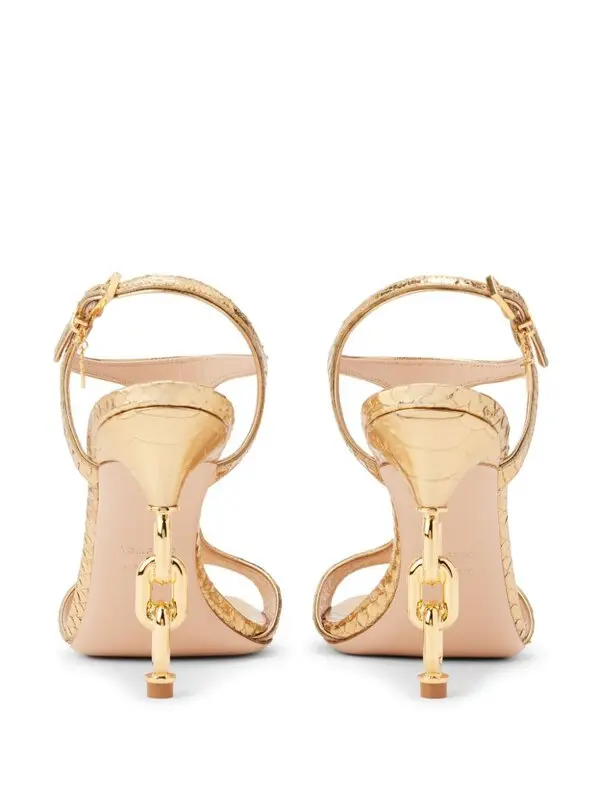 TOM FORD 115mm Chain-heel Leather Sandals