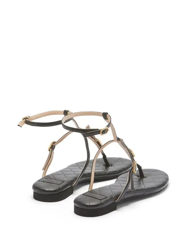 N°21 Crystal-embellished Buckle Leather Sandals