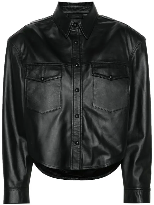 Wardrobe.NYC Leather Shirt Jacket