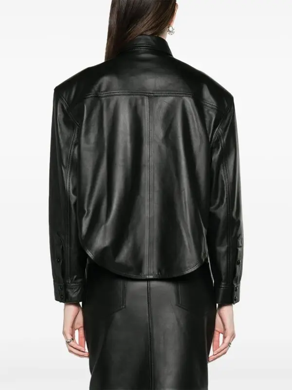 Wardrobe.NYC Leather Shirt Jacket