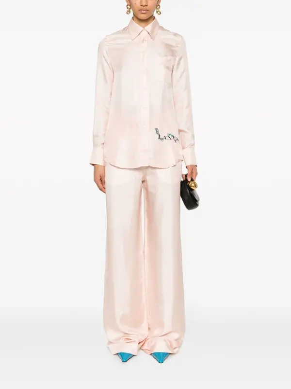 LANVIN Logo-print Silk Shirt