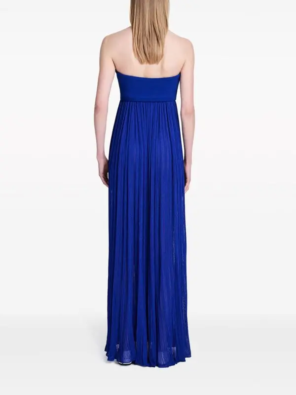 Proenza Schouler Pleated Strapless Maxi Dress In Blue - 65% Off |  Editorialist