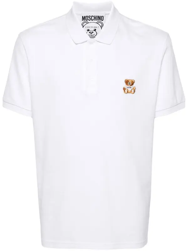 Moschino Teddy Bear Cotton Polo Shirt