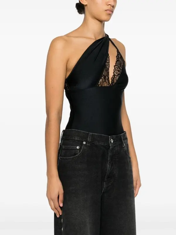 Coperni Lace-detailing Asymmetric Bodysuit