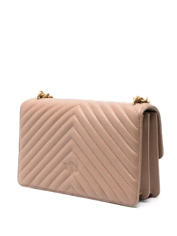 Pinko Classic Love Leather Shoulder Bag