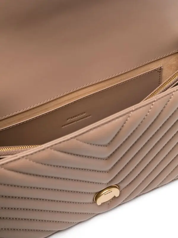 Pinko Classic Love Leather Shoulder Bag