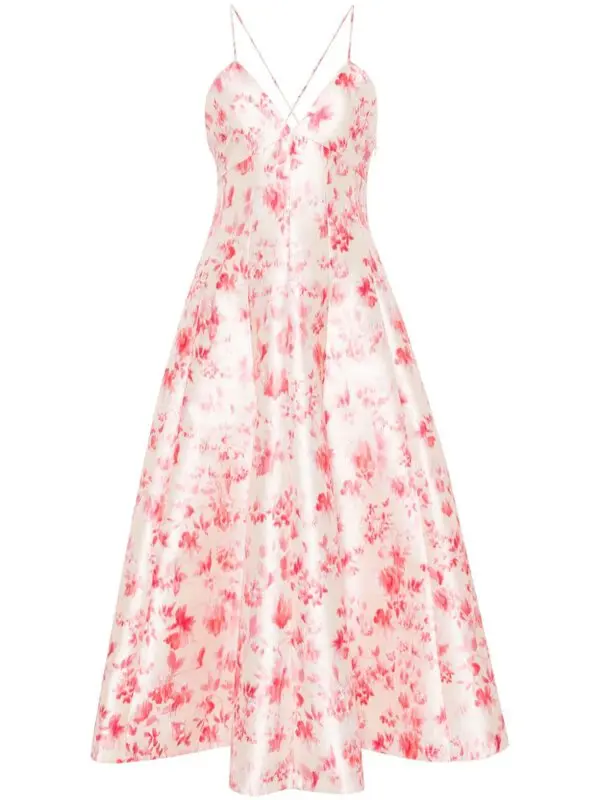 Philosophy Di Lorenzo Serafini Floral-print Flared Midi Dress