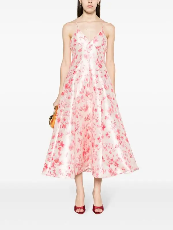 Philosophy Di Lorenzo Serafini Floral-print Flared Midi Dress