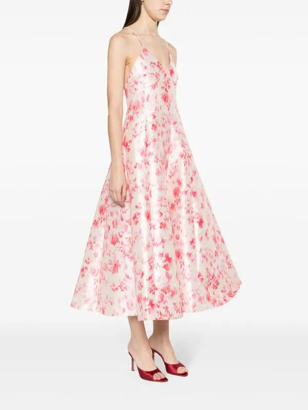 Philosophy Di Lorenzo Serafini Floral-print Flared Midi Dress