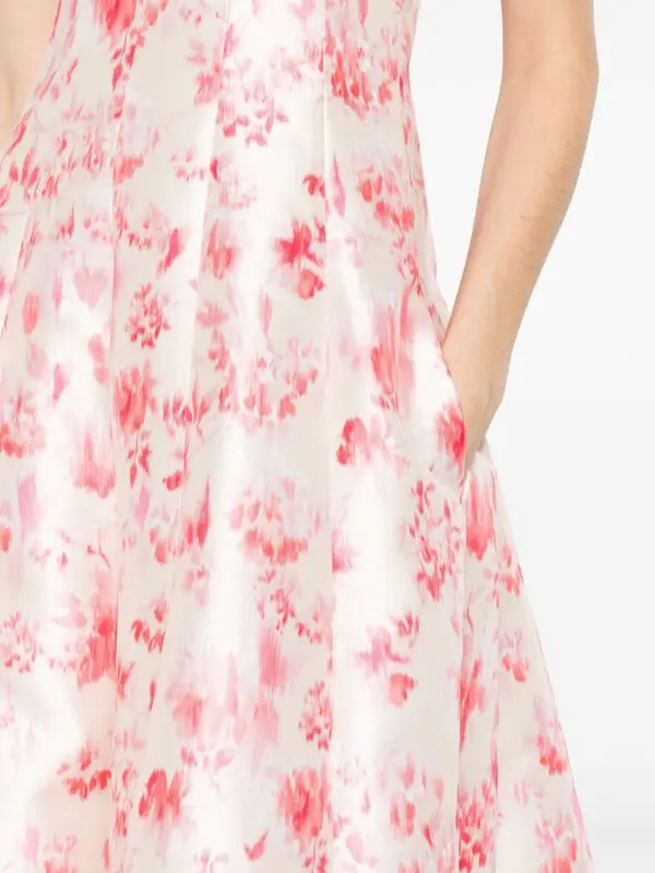 Philosophy Di Lorenzo Serafini Floral-print Flared Midi Dress
