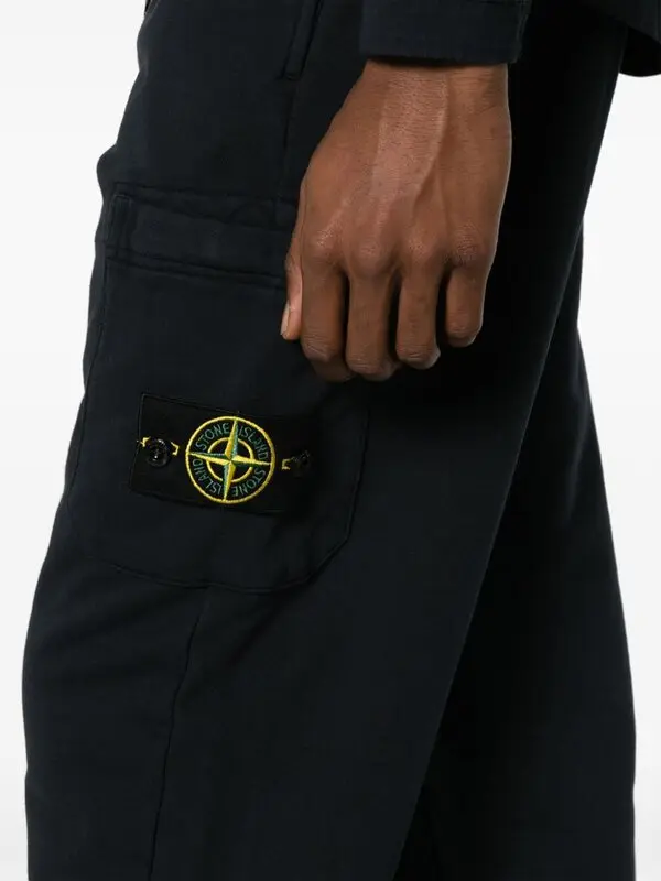 Stone Island Compass-badge Cotton Track Pants - Blue