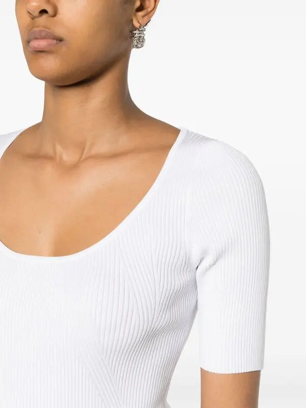 Pinko Embroidered-logo U-neck T-shirt