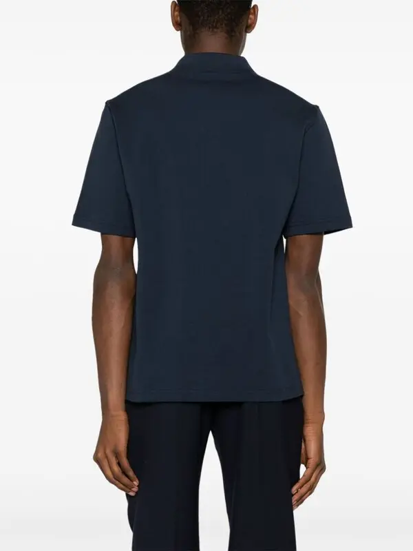 LANVIN Short-sleeve Cotton Polo Shirt - Blue