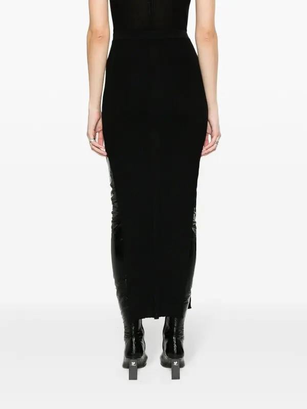 Rick Owens Sacris Ribbed-knit Maxi Skirt - Black
