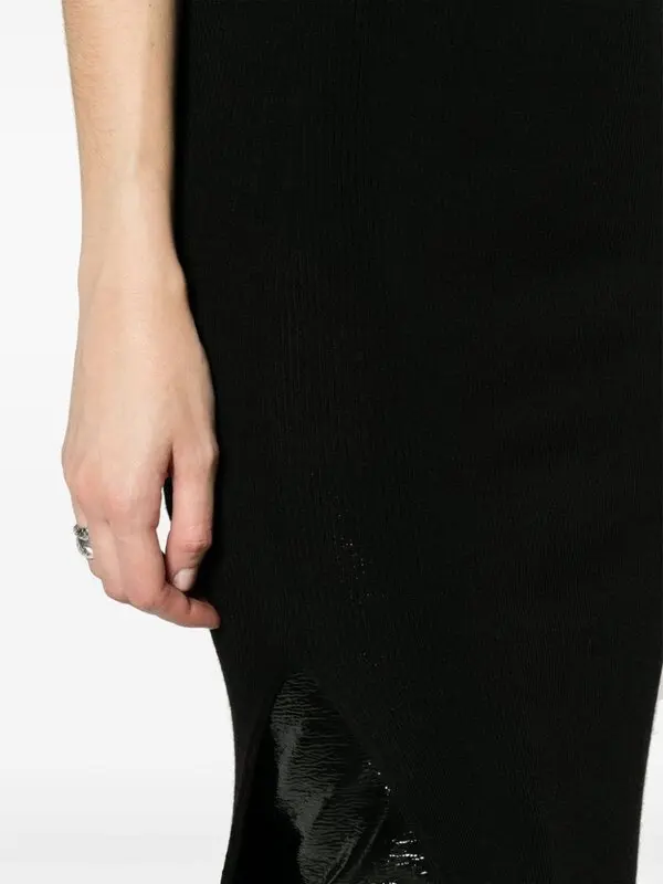 Rick Owens Sacris Ribbed-knit Maxi Skirt - Black
