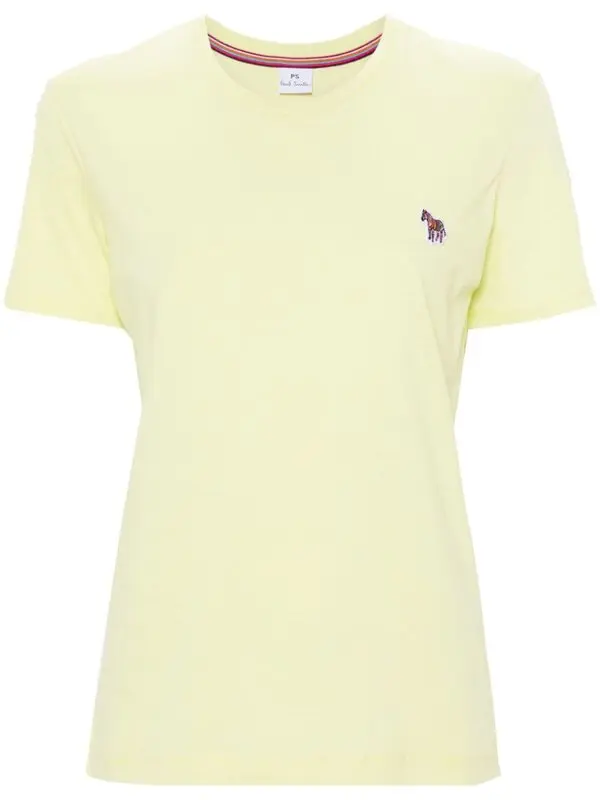 Paul Smith Zebra-patch Cotton T-shirt - Yellow