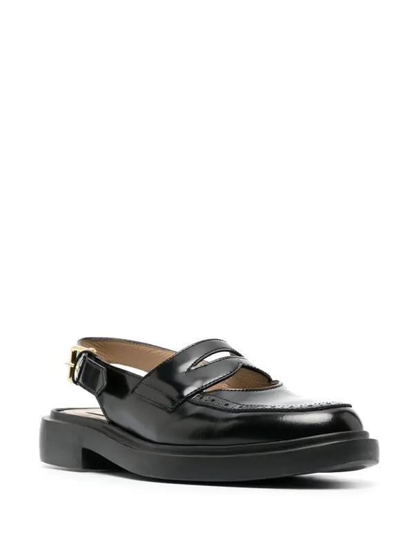 Thom Browne Slingback Leather Penny Loafers