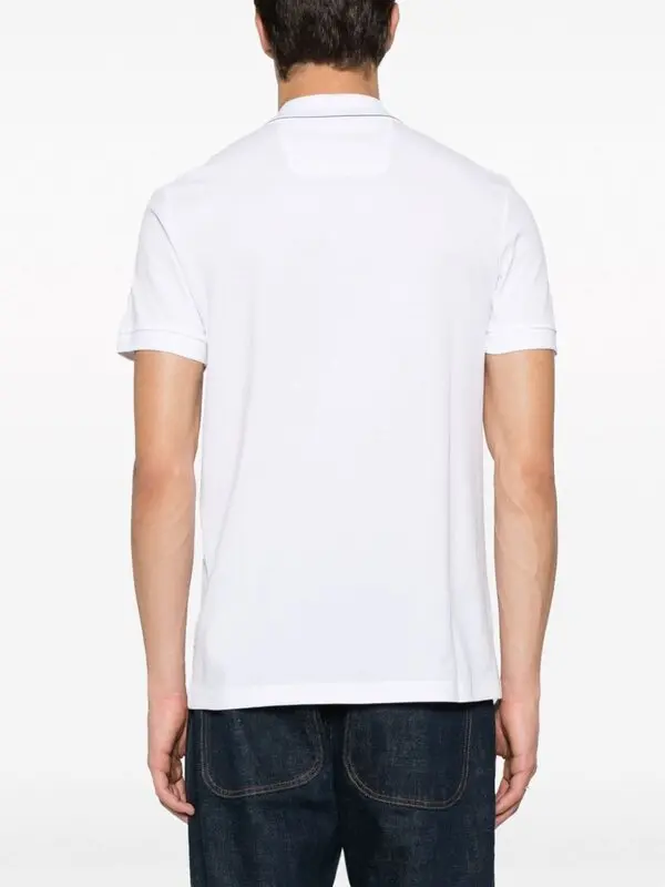 BOSS Cotton-piqué Slim-fit Polo Shirt With Collar Stripe - White