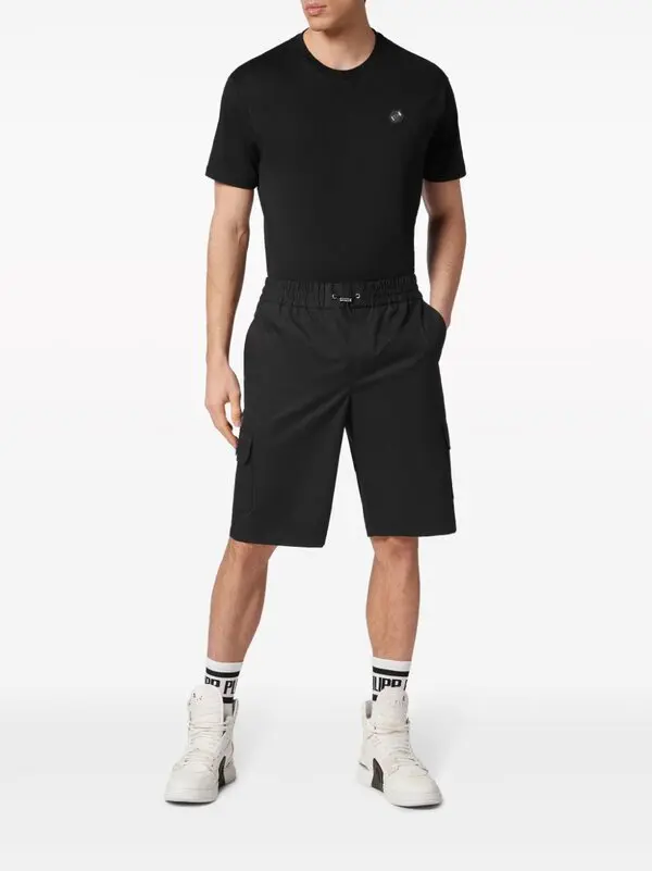Philipp Plein Drawstring Cargo Shorts - Black