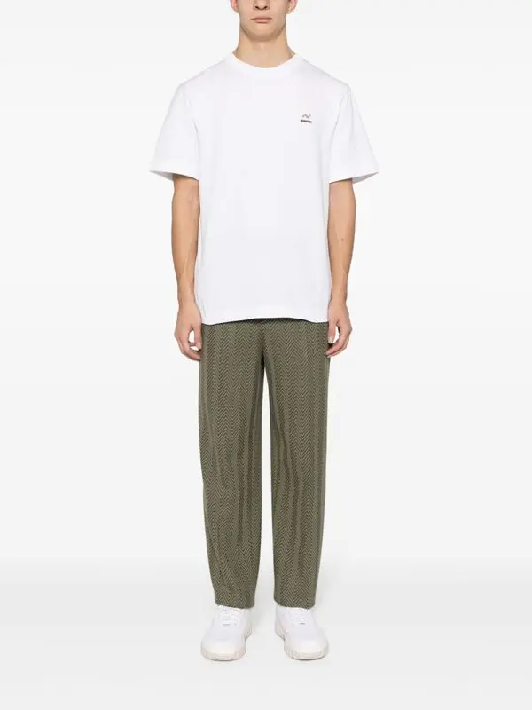 Missoni Crew Neck T-shirt In Cotton With Embroidery And Logo