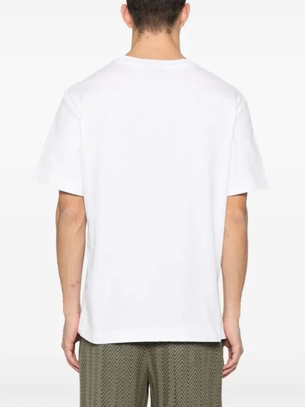 Missoni Crew Neck T-shirt In Cotton With Embroidery And Logo