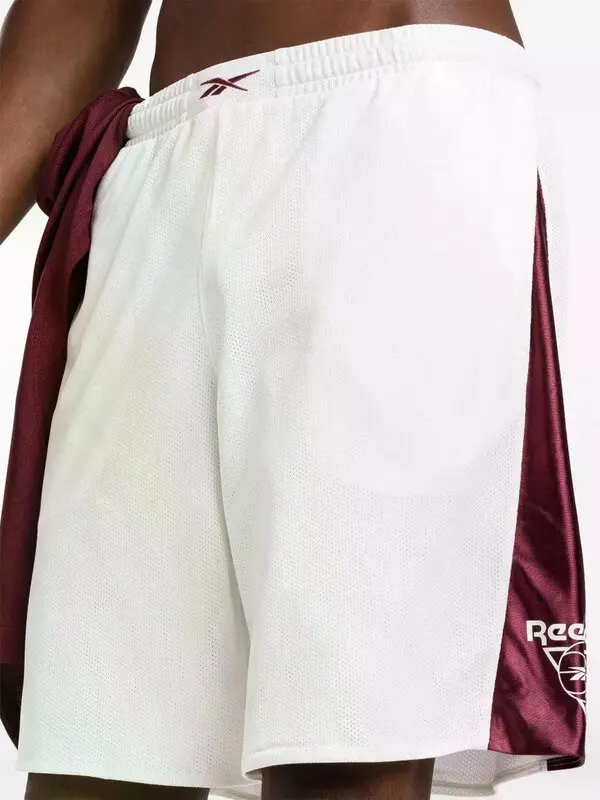 REEBOK Logo-embroidered Mesh Track Shorts