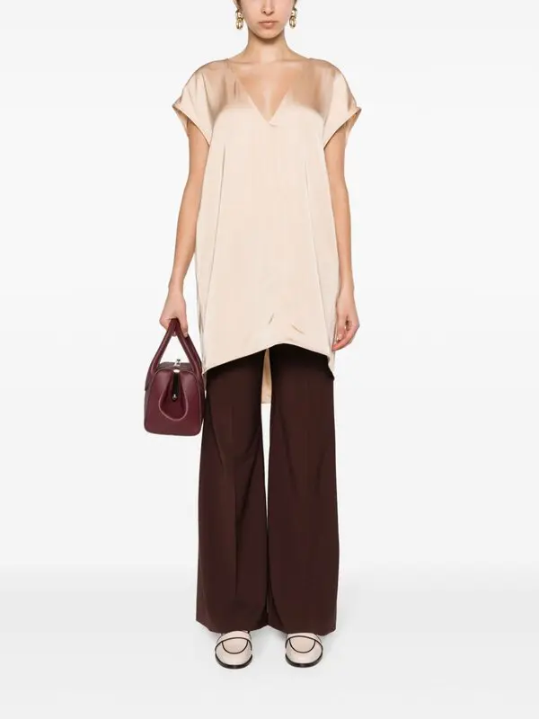 Fabiana Filippi Beaded Trim Satin Tunic