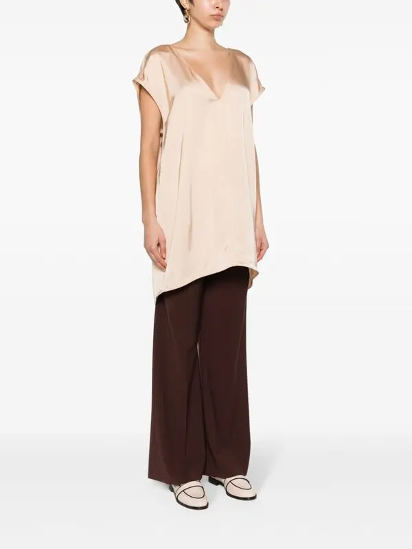 Fabiana Filippi Beaded Trim Satin Tunic
