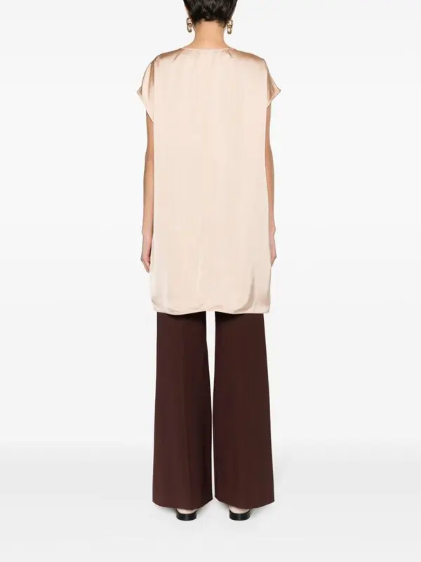 Fabiana Filippi Beaded Trim Satin Tunic