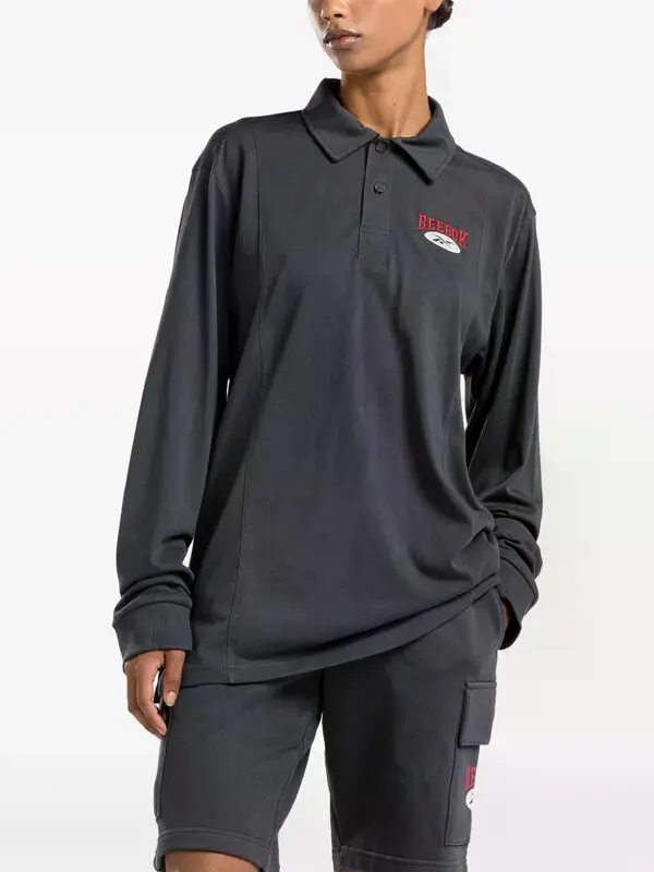REEBOK Logo-embroidered Cotton Polo Shirt