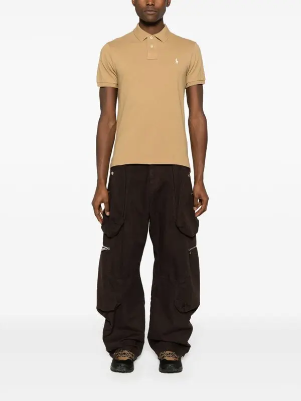 Polo Ralph Lauren Pony-embroidered Cotton Polo Shirt - Neutrals