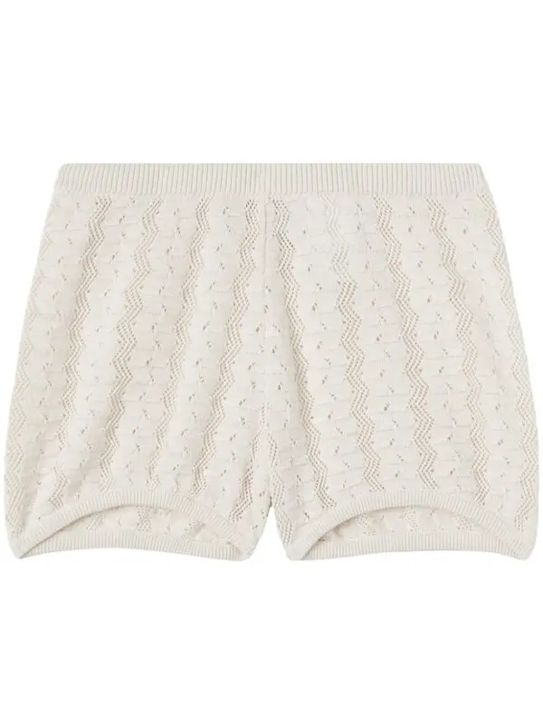 Palm Angels Chain-detail Knitted Shorts