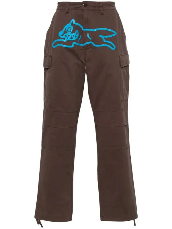 ICECREAM Running Dog Tapered-leg Trousers - Brown