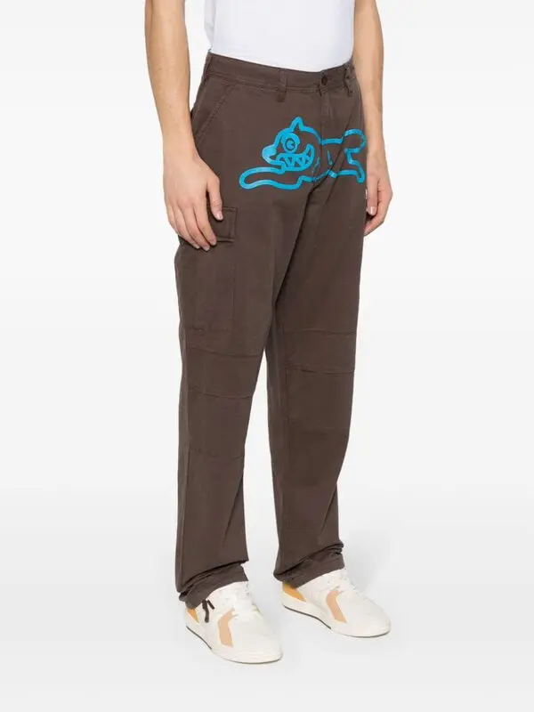 ICECREAM Running Dog Tapered-leg Trousers - Brown
