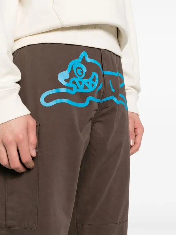 ICECREAM Running Dog Tapered-leg Trousers - Brown