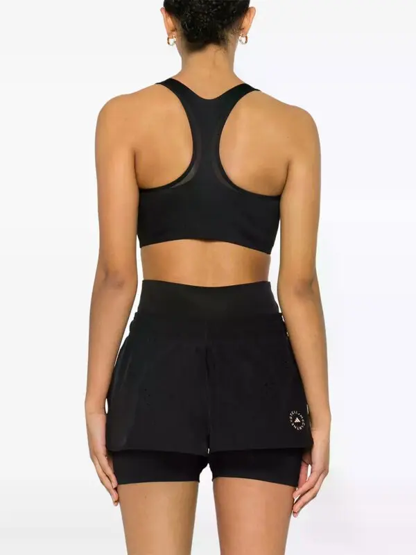 Adidas By Stella McCartney Logo-print Sports Bra - Black