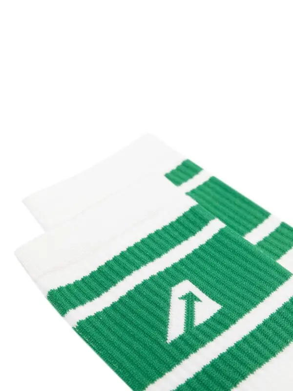 AUTRY Logo-intarsia Ribbed Knee-high Socks