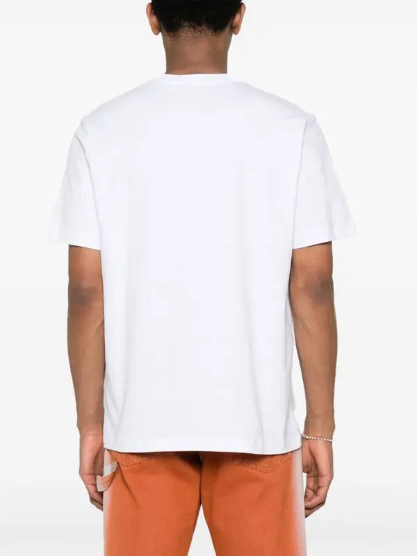 MSGM Embroidered-logo Cotton T-shirt - White