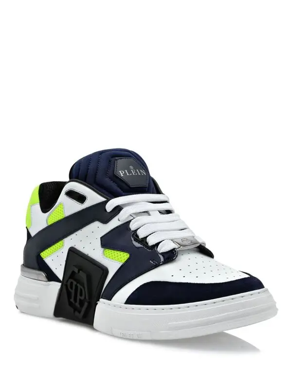 Philipp Plein Mix Logo-patch Sneakers - Blue