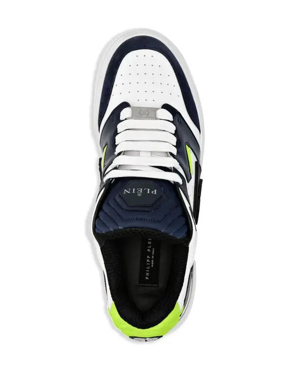 Philipp Plein Mix Logo-patch Sneakers - Blue