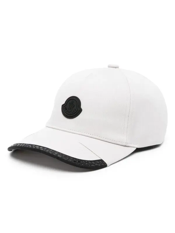 Moncler Logo-patch Cotton Cap - Grey
