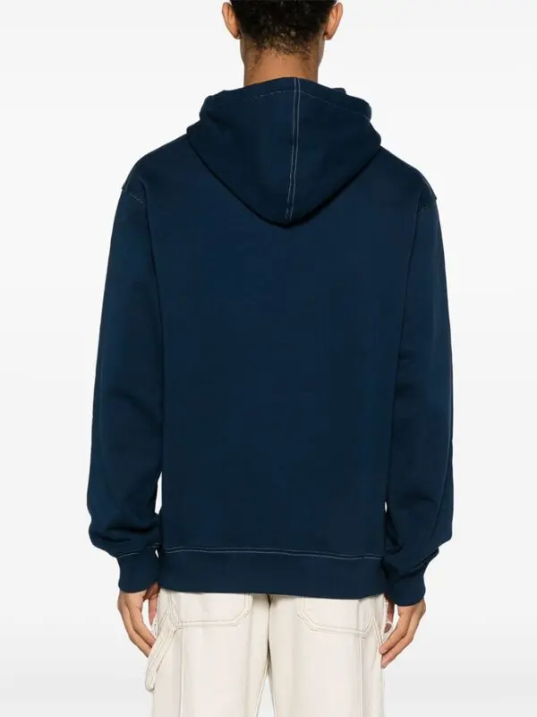 MSGM Embroidered Cotton Hoodie