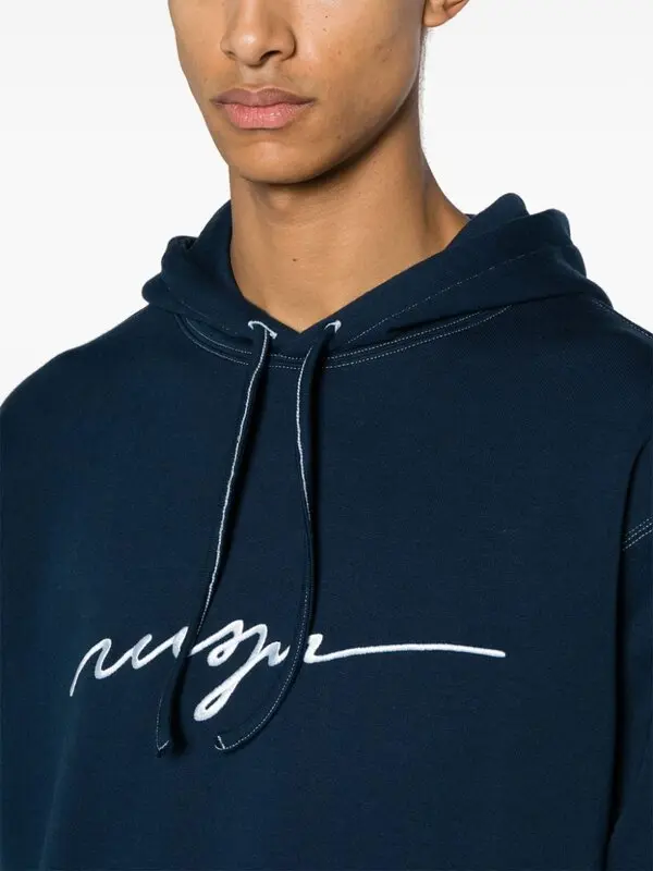 MSGM Embroidered Cotton Hoodie