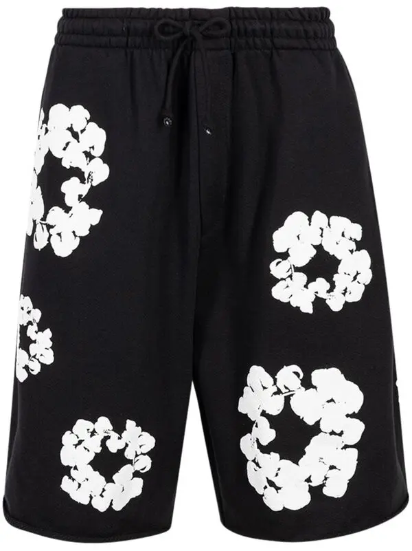 DENIM TEARS The Cotton Wreath Shorts - Black