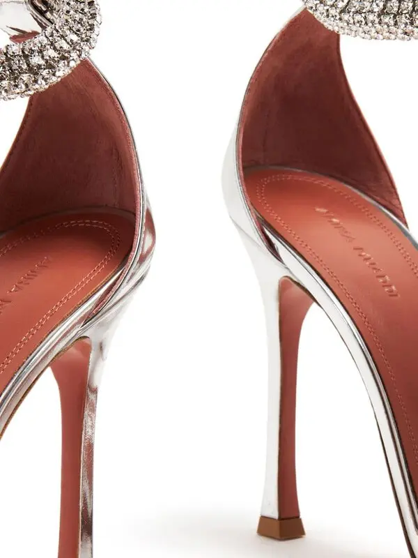 Amina Muaddi Iman 105mm Leather Sandals