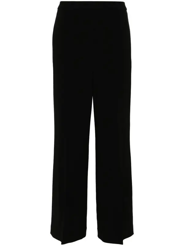Theory Mid-rise Wide-leg Trousers - Black