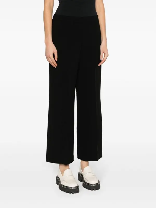 Theory Mid-rise Wide-leg Trousers - Black